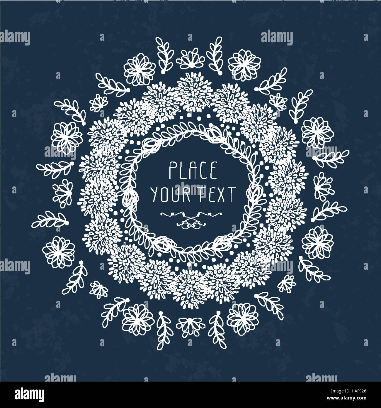 Abstract Cute Floral Design With Flowers, Leaves And Place For Text ...