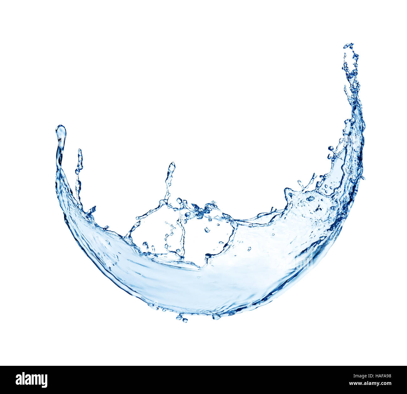 Blue abstract water splash isolated on white background Stock Photo - Alamy