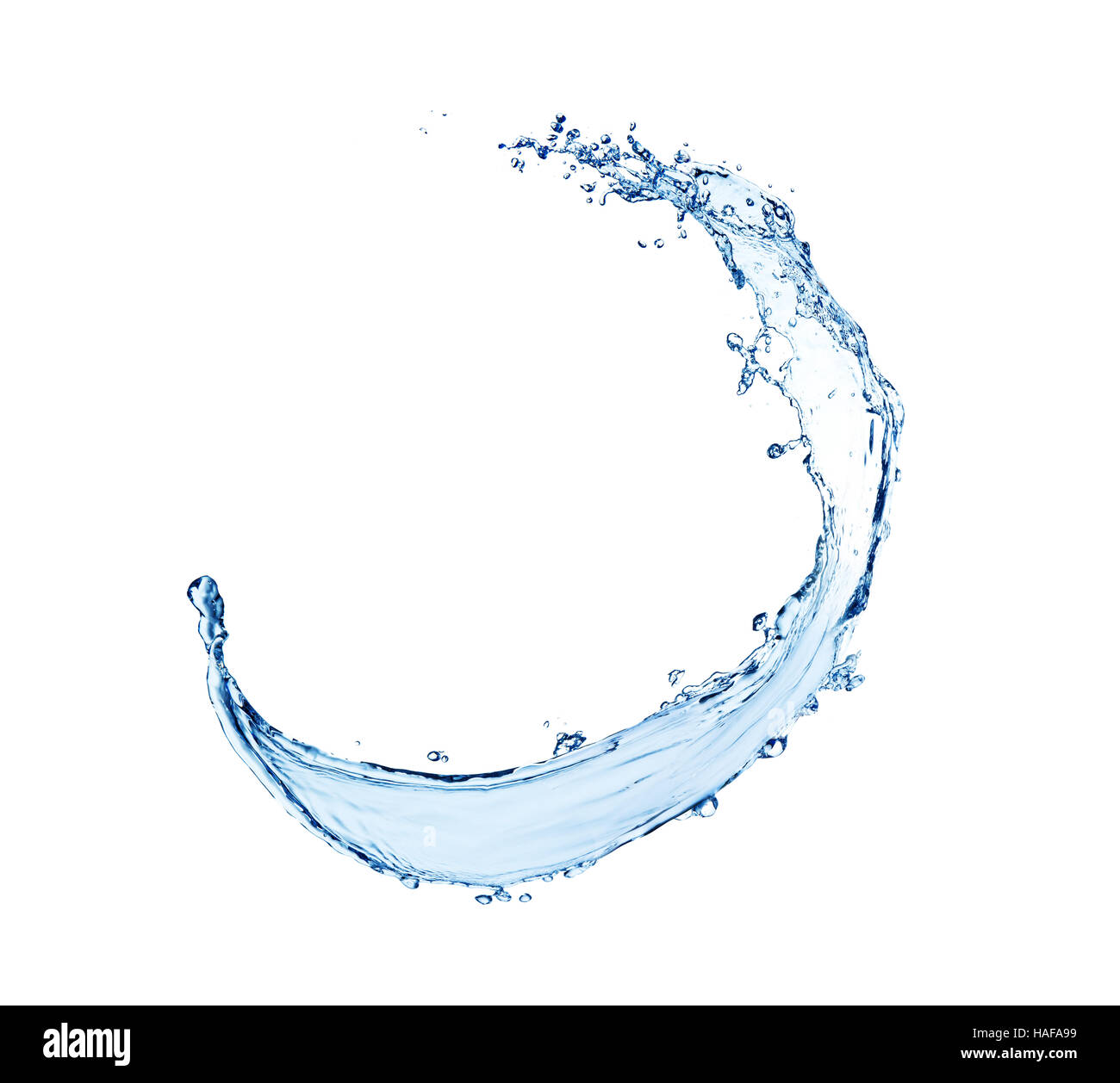 Blue abstract water splash isolated on white background Stock Photo - Alamy