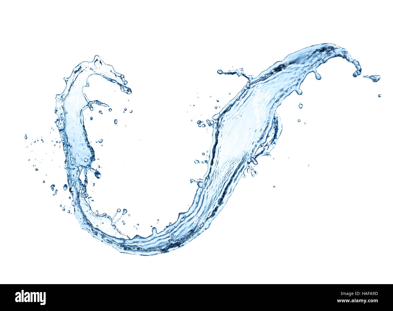 Blue abstract water splash isolated on white background Stock Photo - Alamy