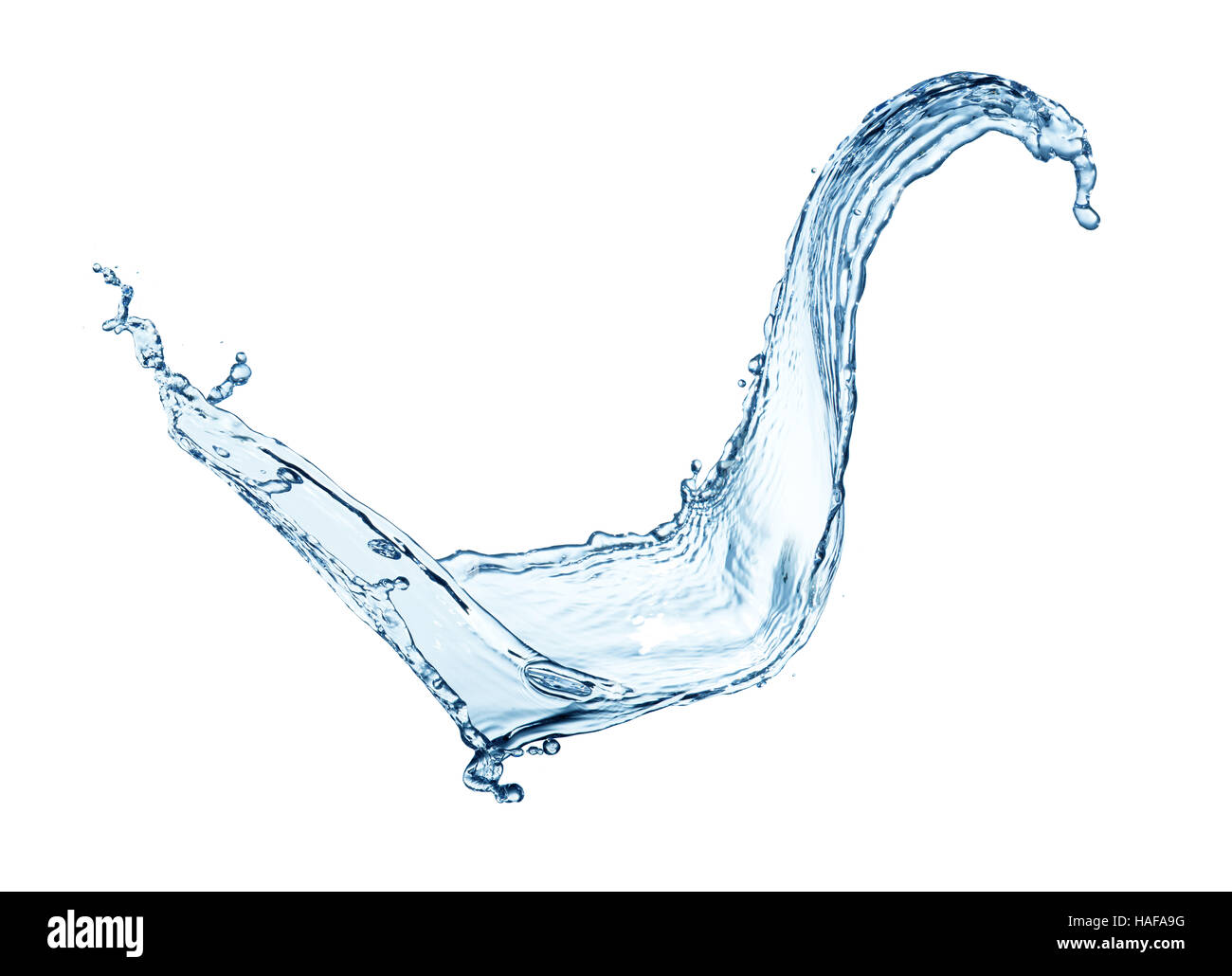 Blue abstract water splash isolated on white background Stock Photo - Alamy