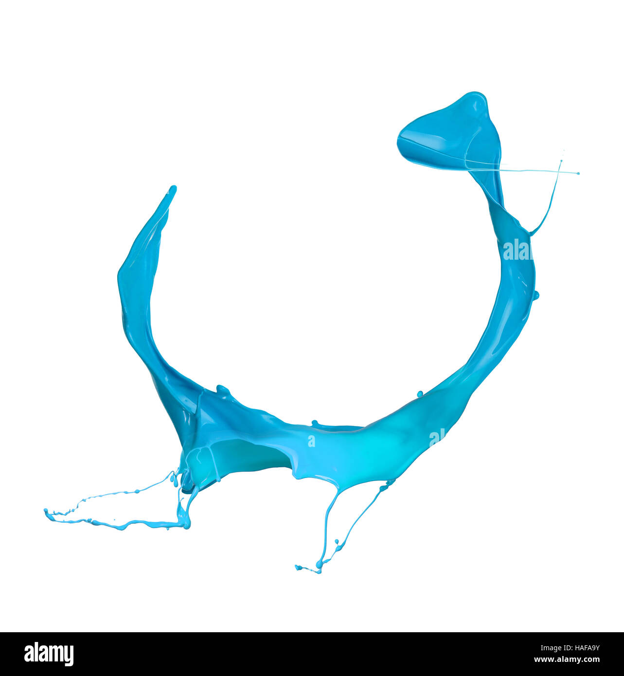 Abstract blue splash isolated on white background Stock Photo - Alamy