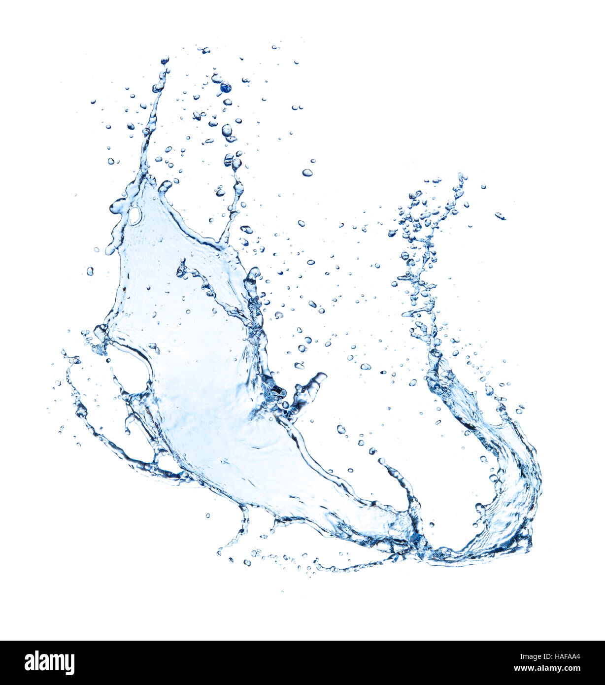 Blue abstract water splash isolated on white background Stock Photo - Alamy