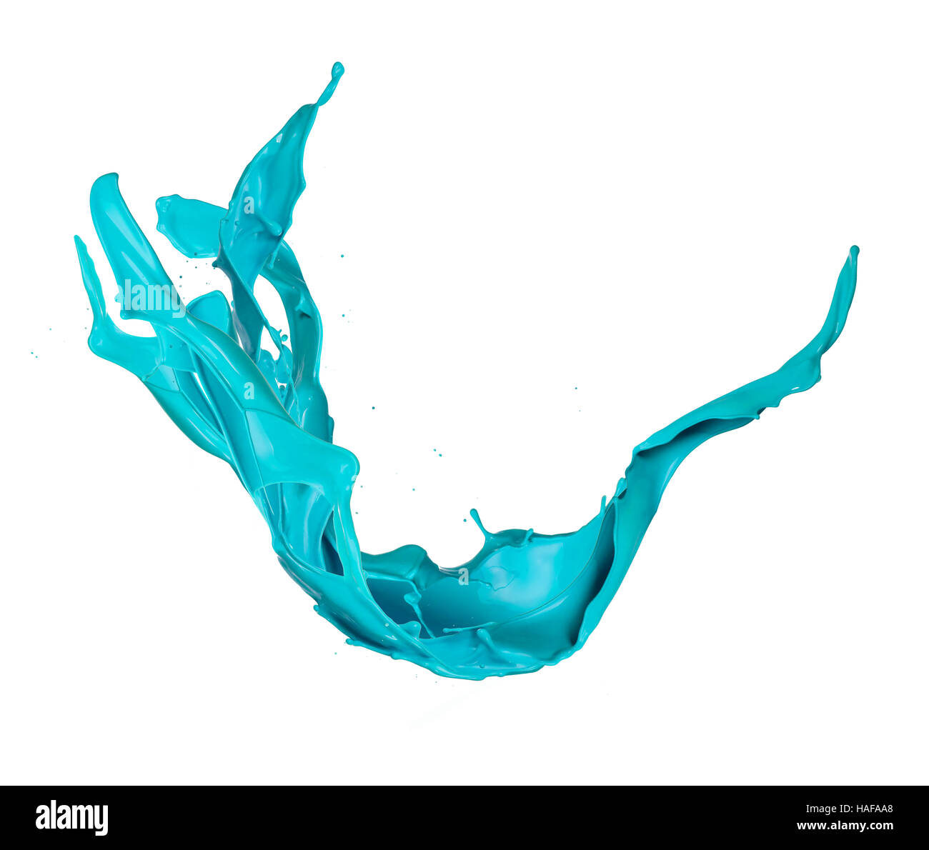 Abstract blue splash isolated on white background Stock Photo - Alamy