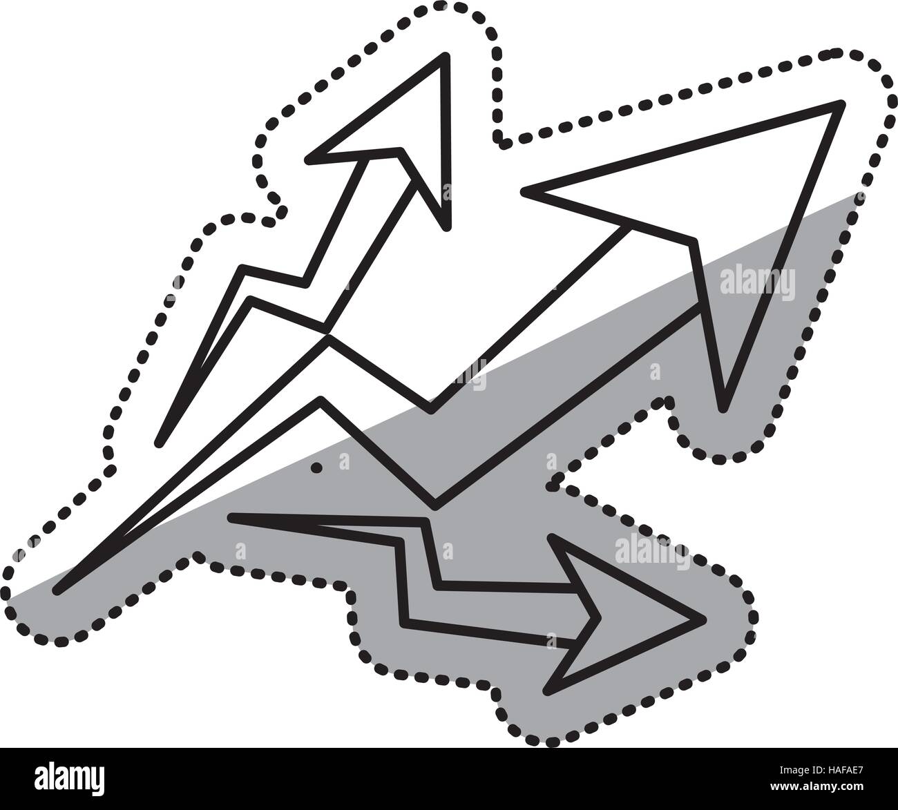 Increase arrow icon. Direction web and infographic theme. Isolated ...