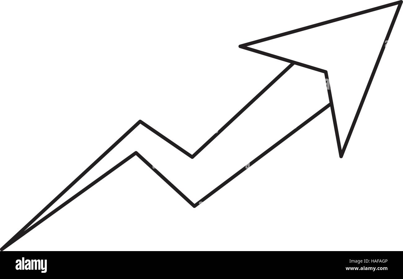 Increase arrow icon. Direction web and infographic theme. Isolated ...