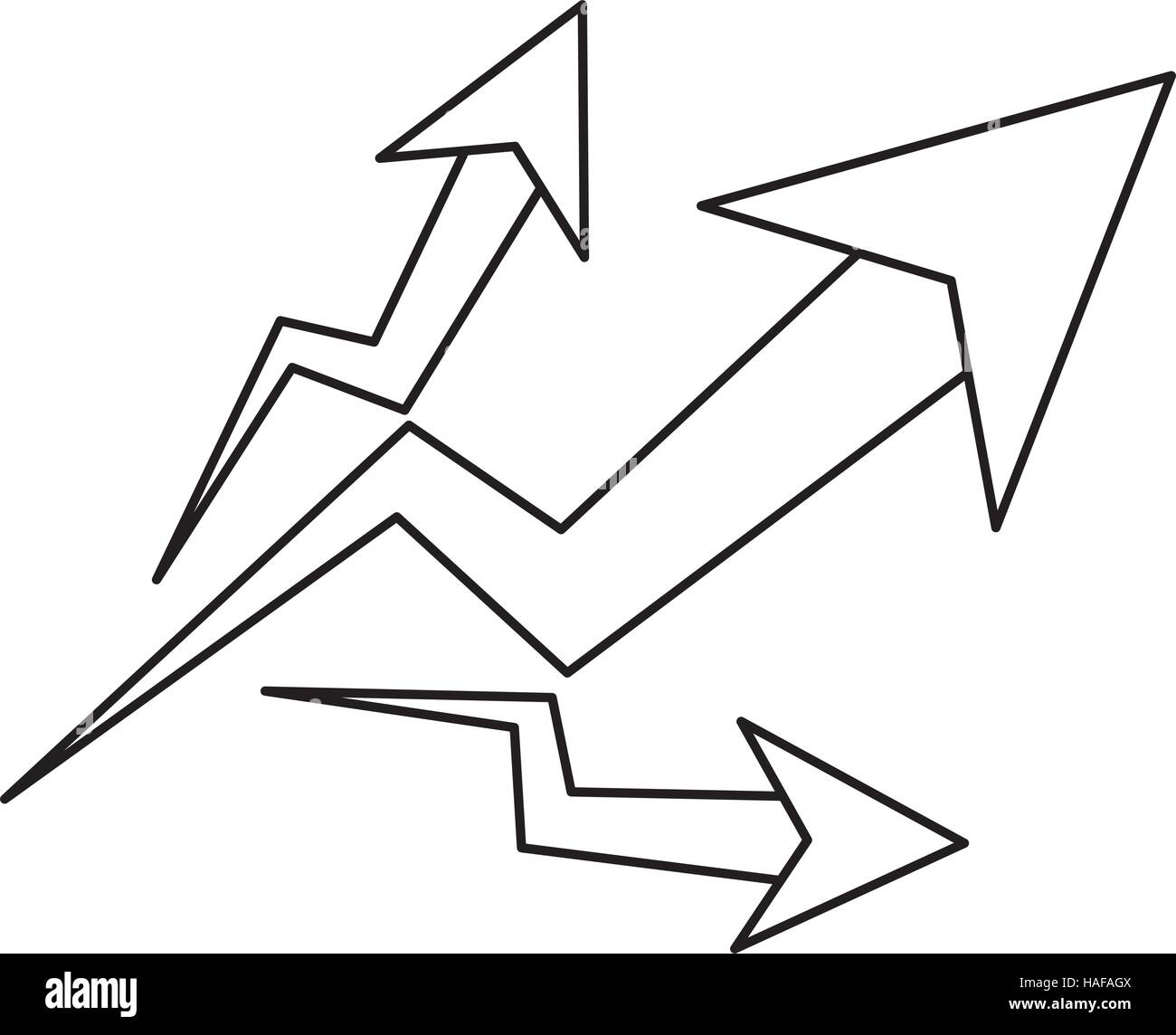 Increase arrow icon. Direction web and infographic theme. Isolated ...