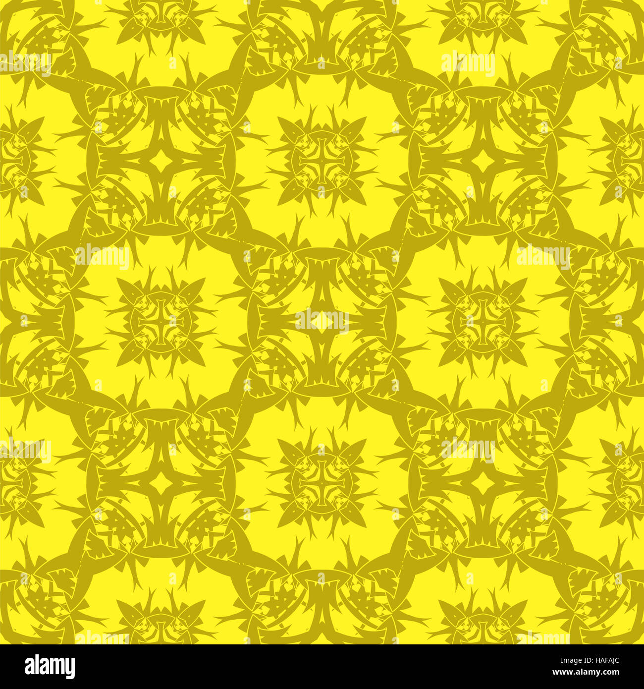 Yellow Ornamental Seamless Line Pattern Stock Photo - Alamy