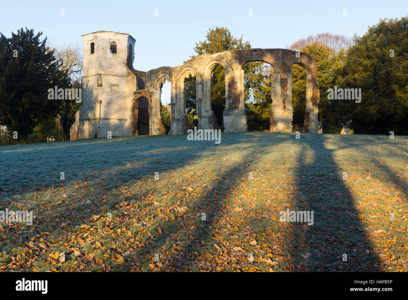 The ruined chapel of the Holy Ghost Cemetery, Basingstoke Stock Photo ...