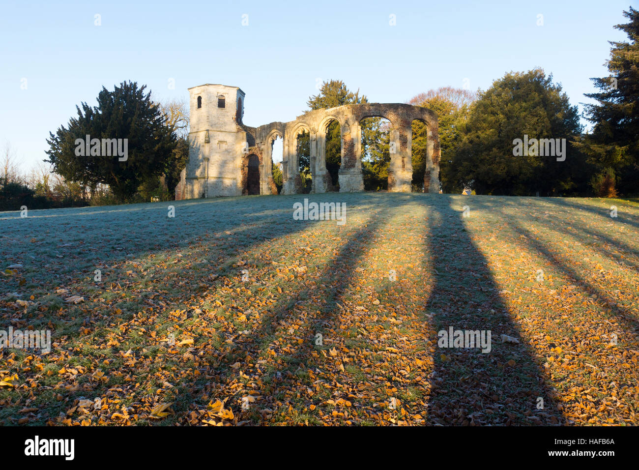 The ruined chapel of the Holy Ghost Cemetery, Basingstoke Stock Photo ...
