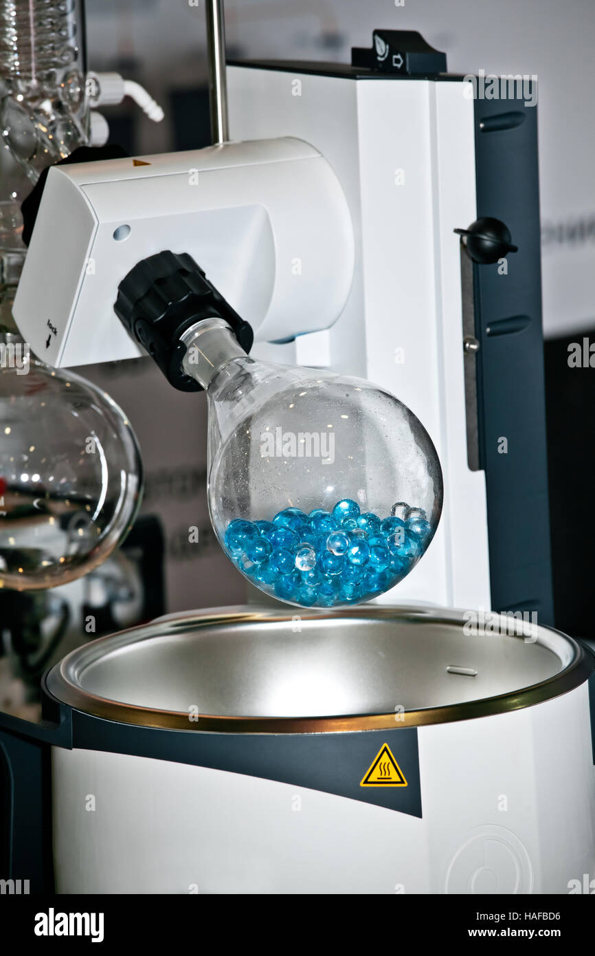 Rotary evaporator working process Stock Photo - Alamy