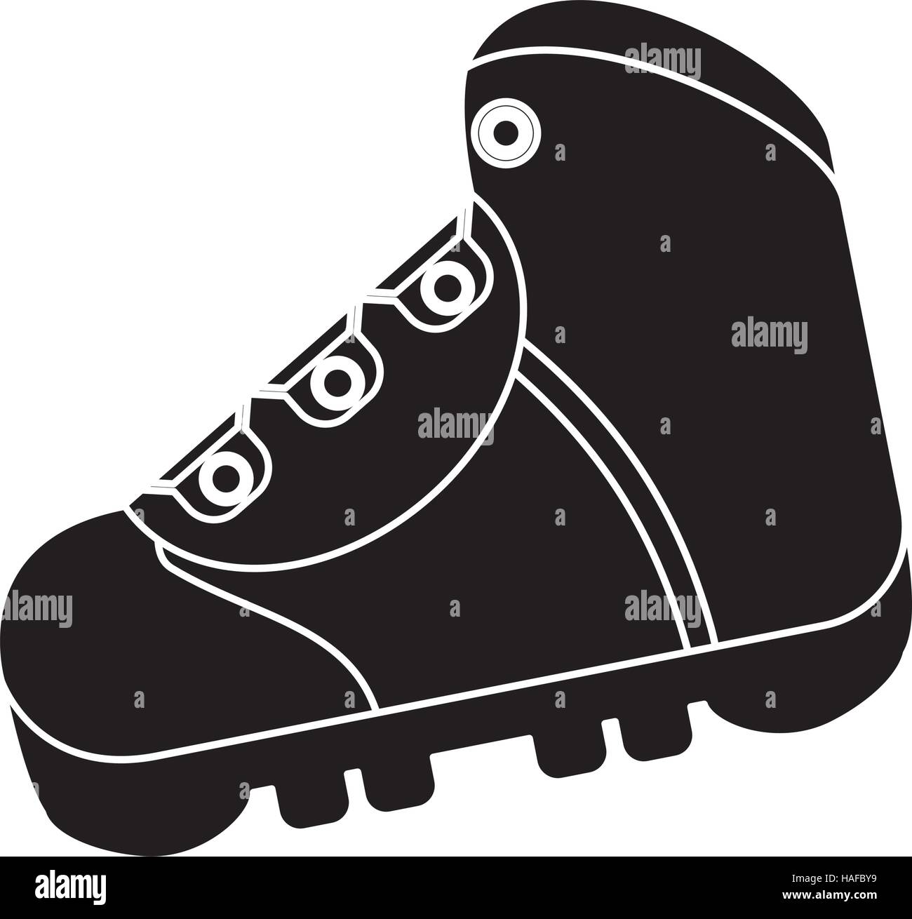 silhouette boot equipment adventure camping Stock Vector Image & Art ...