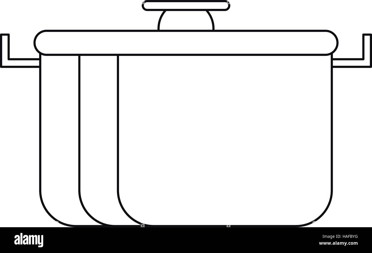 outline pot food element camping Stock Vector Image & Art - Alamy