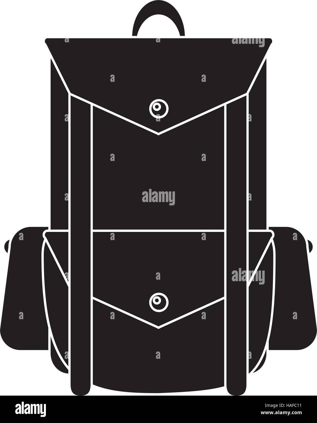 pictogram backpack travel hiking equipment camping Stock Vector Image ...