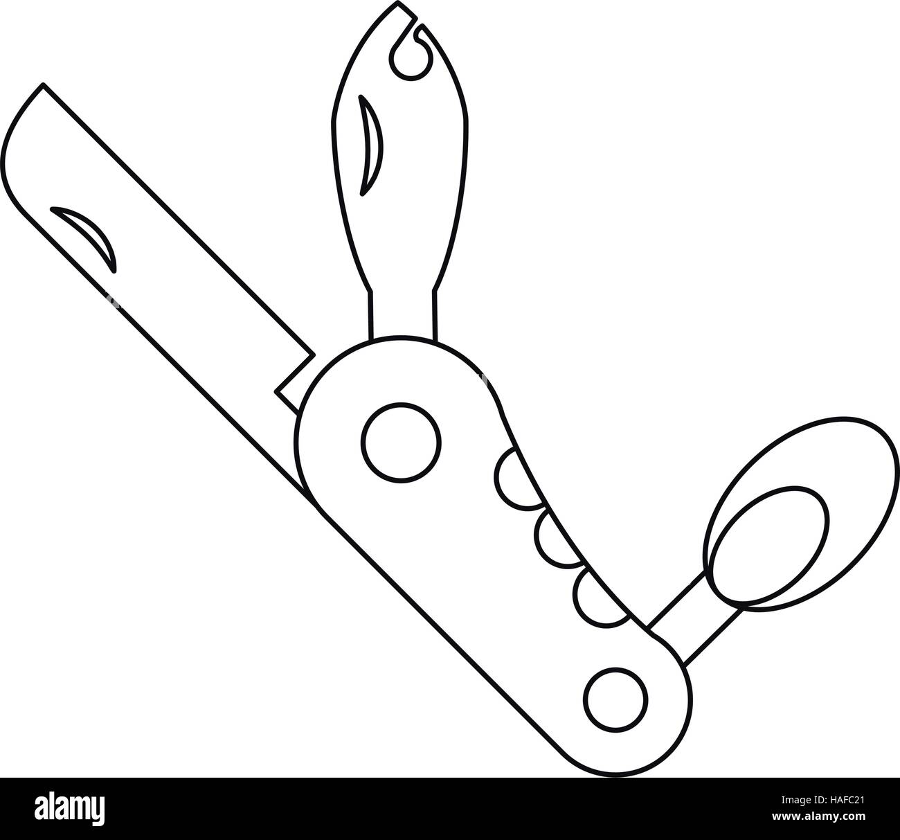 outline knife multi-tool camping Stock Vector Image & Art - Alamy