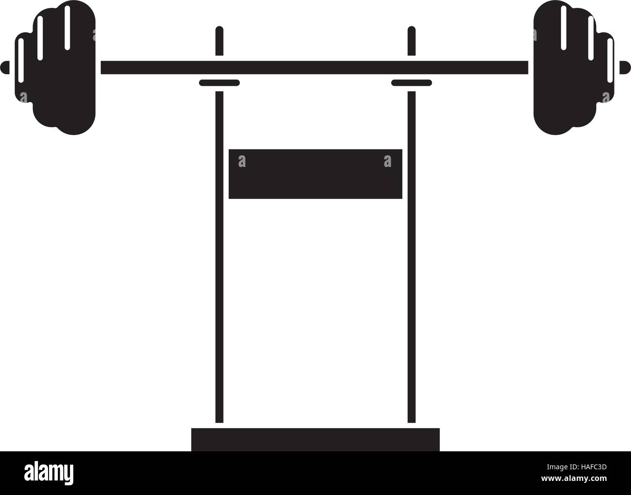 pictogram weight barbell equipment fitness gym Stock Vector Image & Art ...