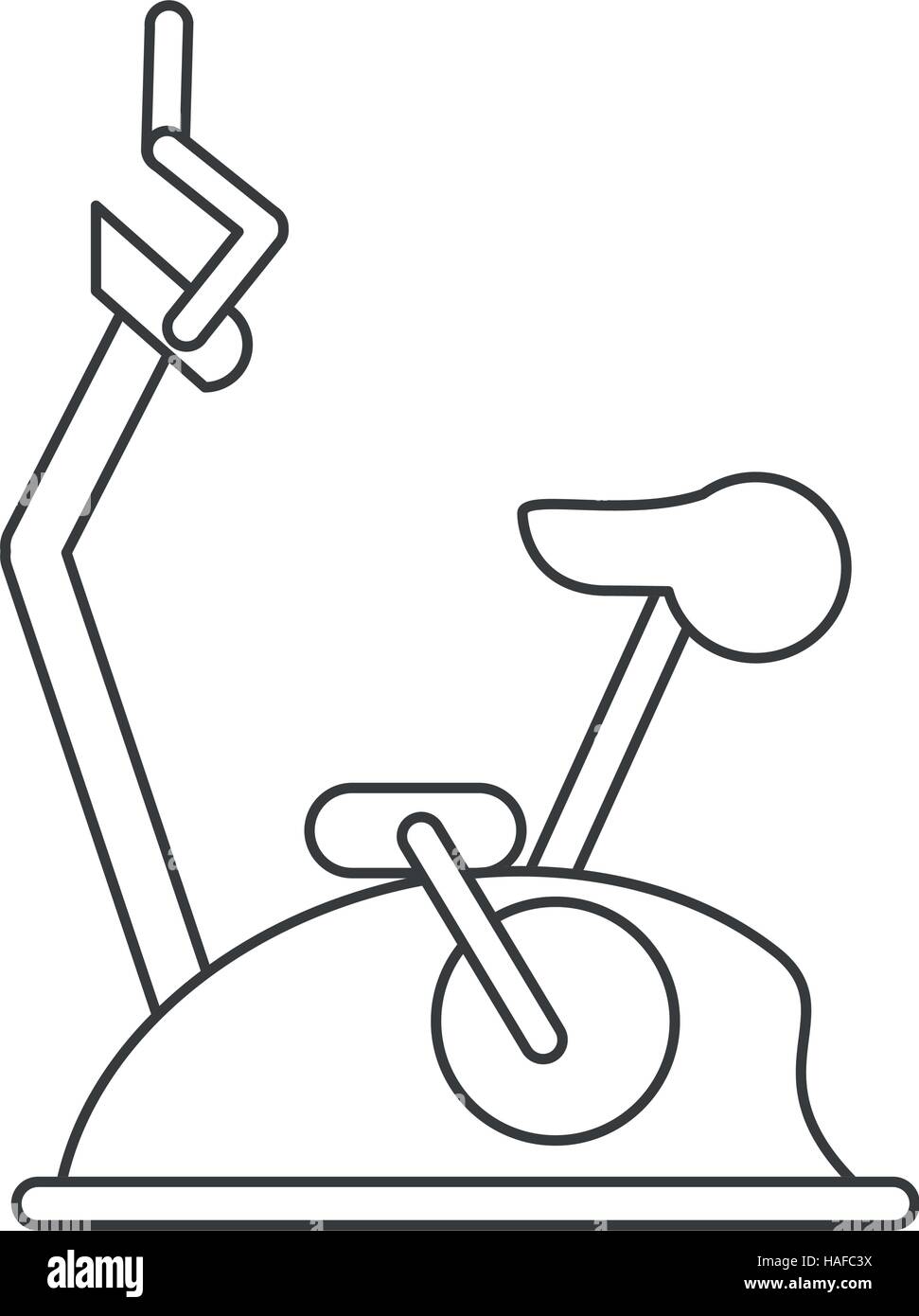 outline bike static machine fitness gym Stock Vector Image & Art - Alamy