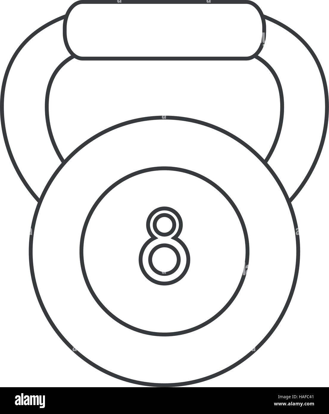 outline kettlebell weight fitness gym icon Stock Vector Image & Art - Alamy