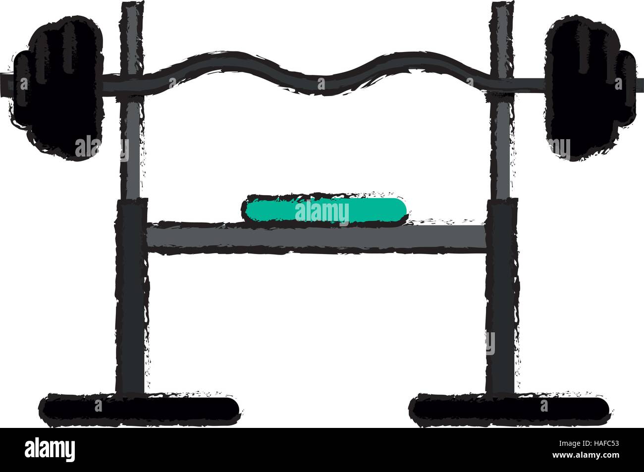 drawing brench press exercise gym design Stock Vector Image & Art - Alamy