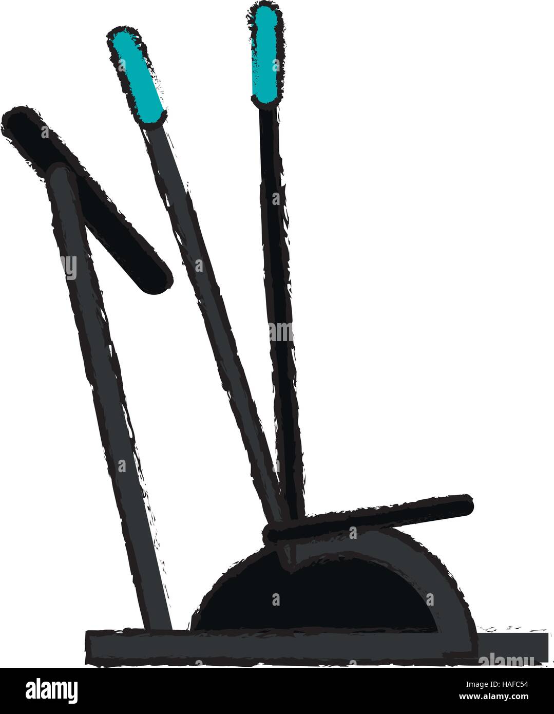 drawing elliptical walker trainer machine gym Stock Vector Image & Art ...