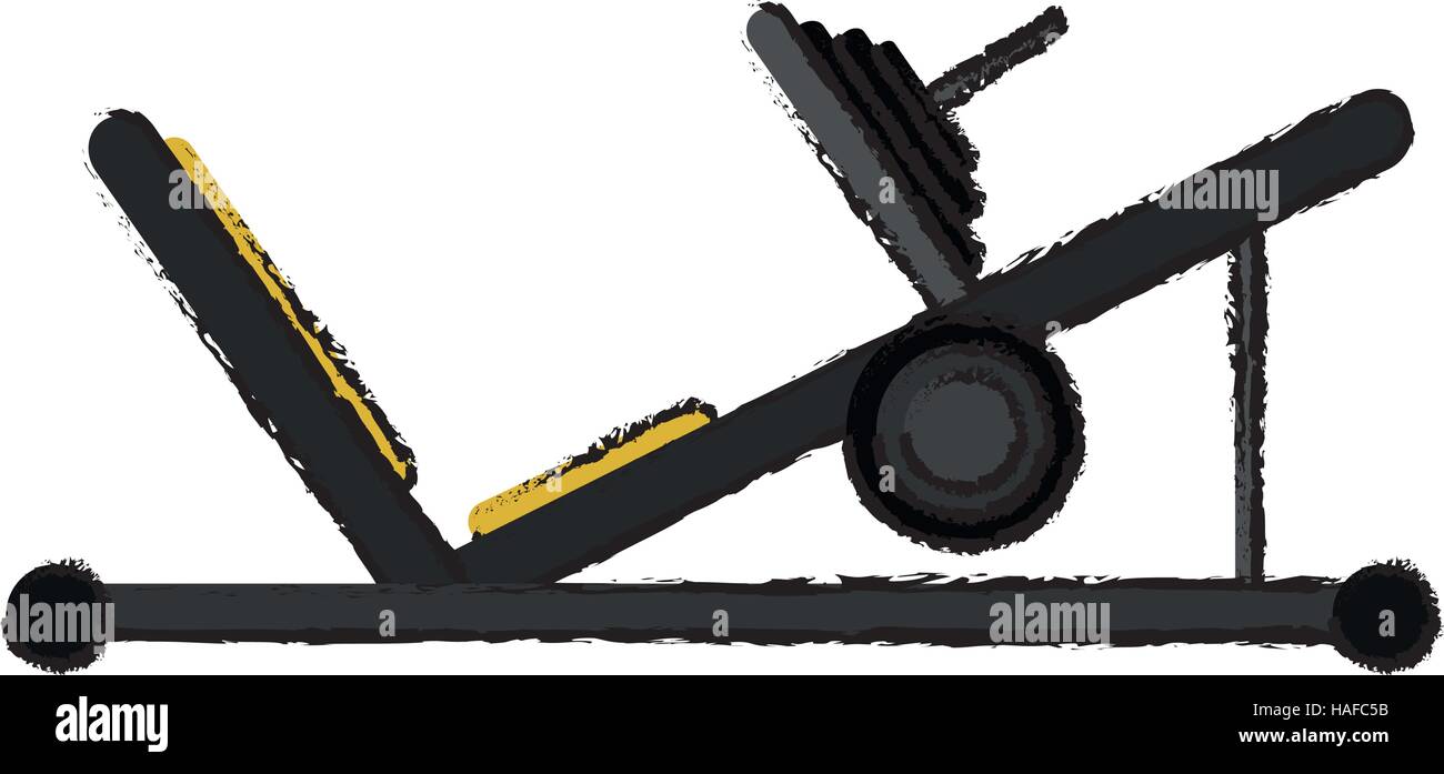 drawing press legs sport machine gym design Stock Vector Image & Art ...
