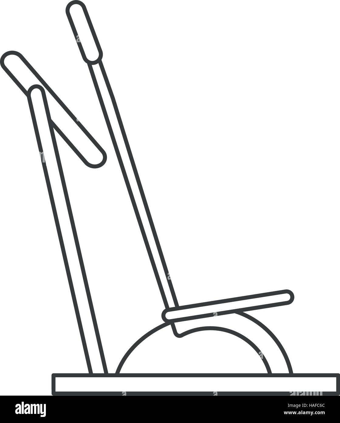 outline elliptical walker trainer machine gym Stock Vector Image & Art ...