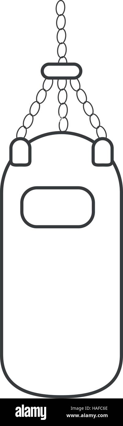 Black punching bag outline Stock Vector Images - Alamy