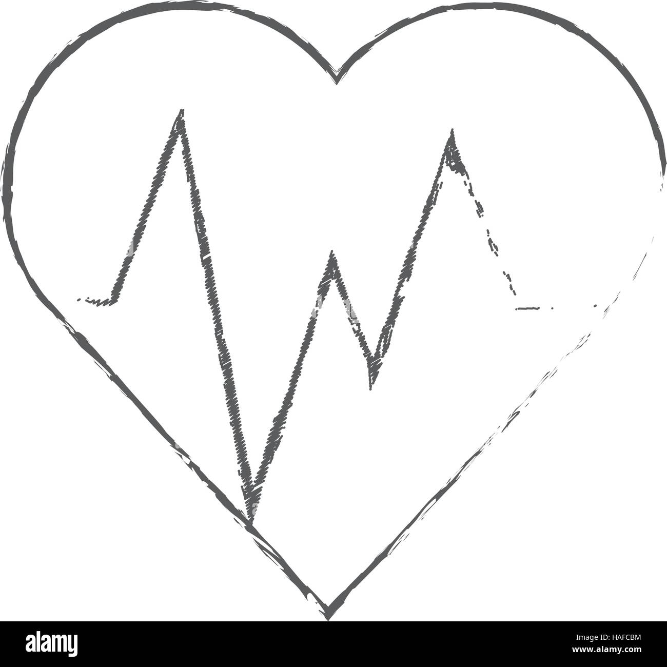 Isolated heart with pulse design Stock Vector Image & Art - Alamy