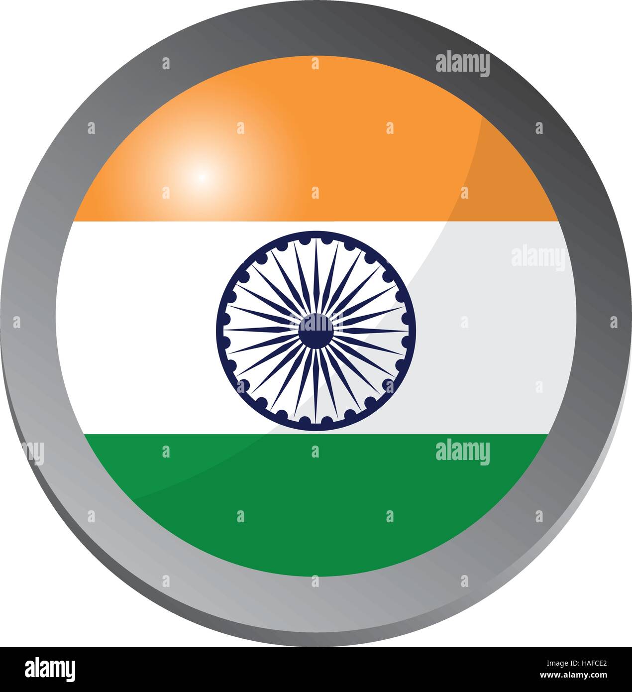 India Flag Circle Stock Vector Images - Alamy