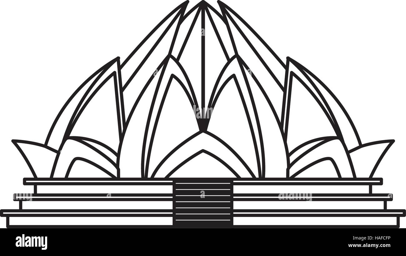 Lotus temple architecture Stock Vector Image & Art - Alamy