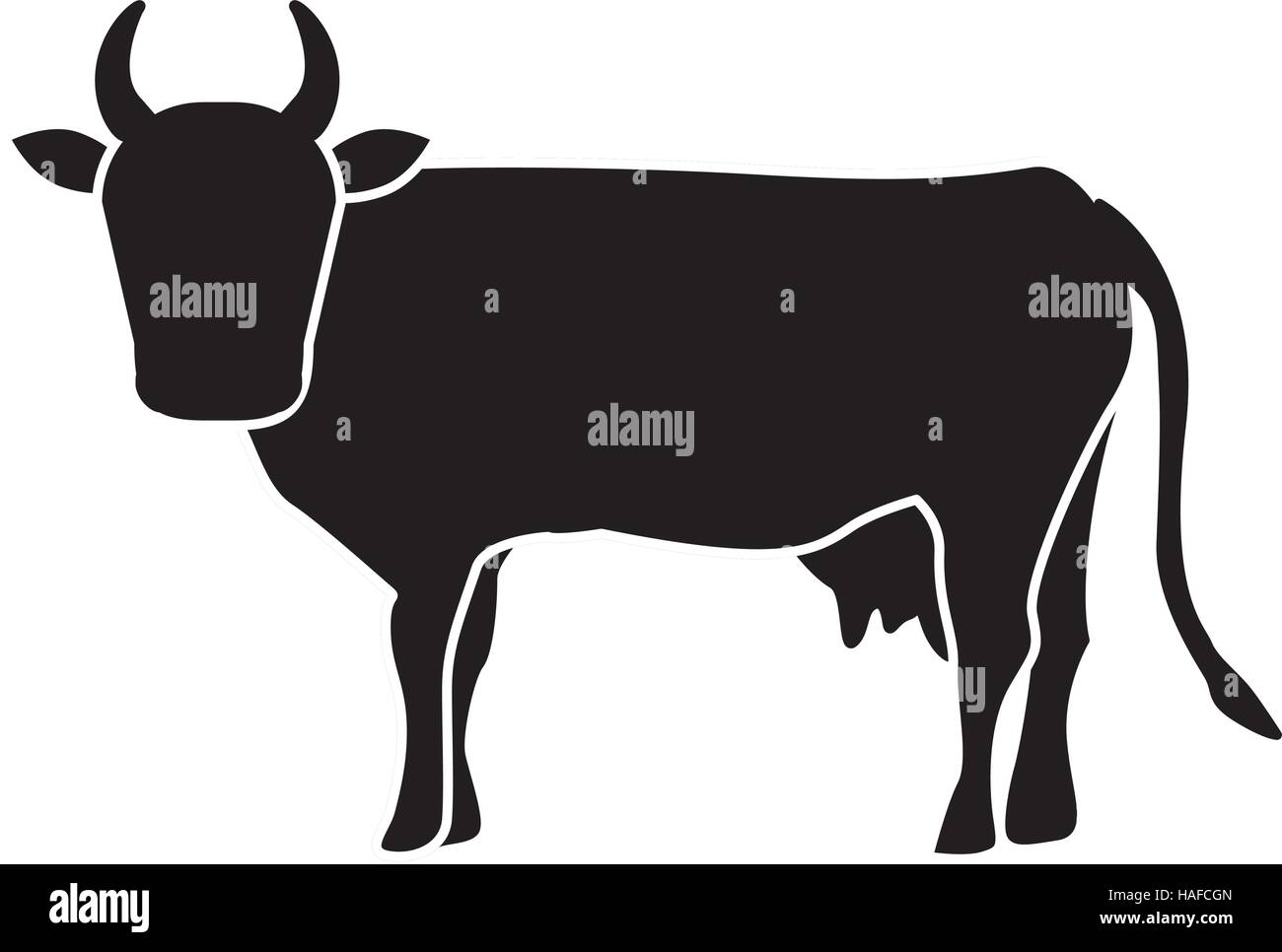 Cattle on the beach Stock Vector Images - Alamy