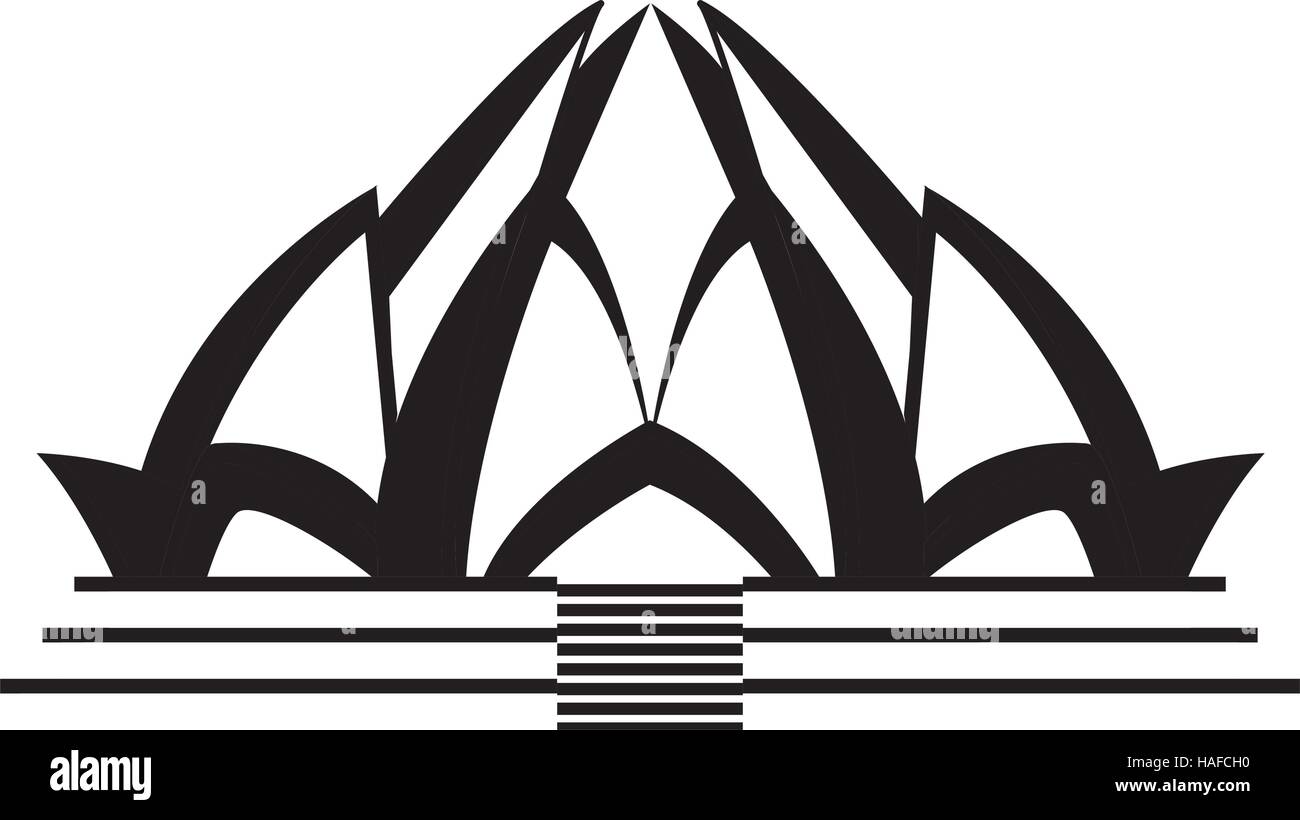 Lotus temple architecture Stock Vector Image & Art - Alamy