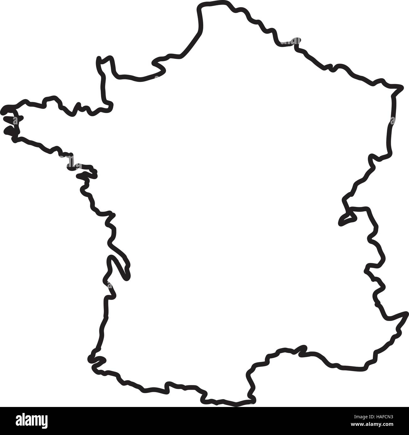 france map silhouette Stock Vector Image & Art - Alamy