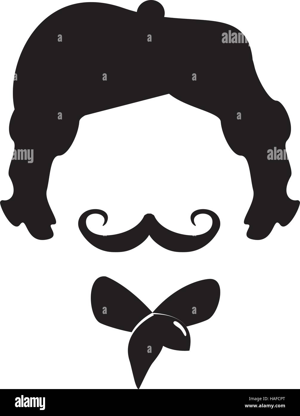 Cartoon French Man With Mustache