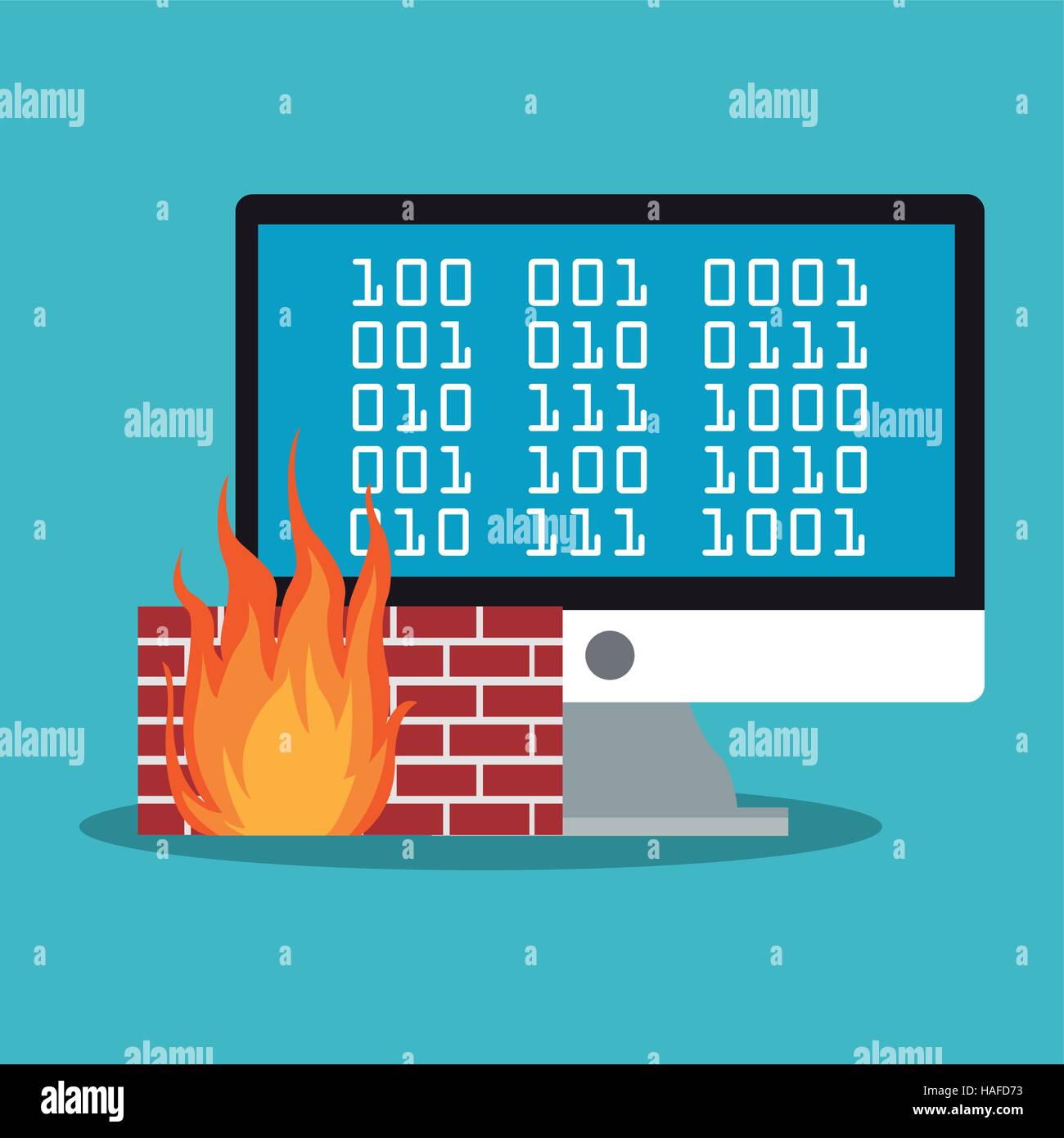 Computer flame and security system design Stock Vector Image & Art - Alamy