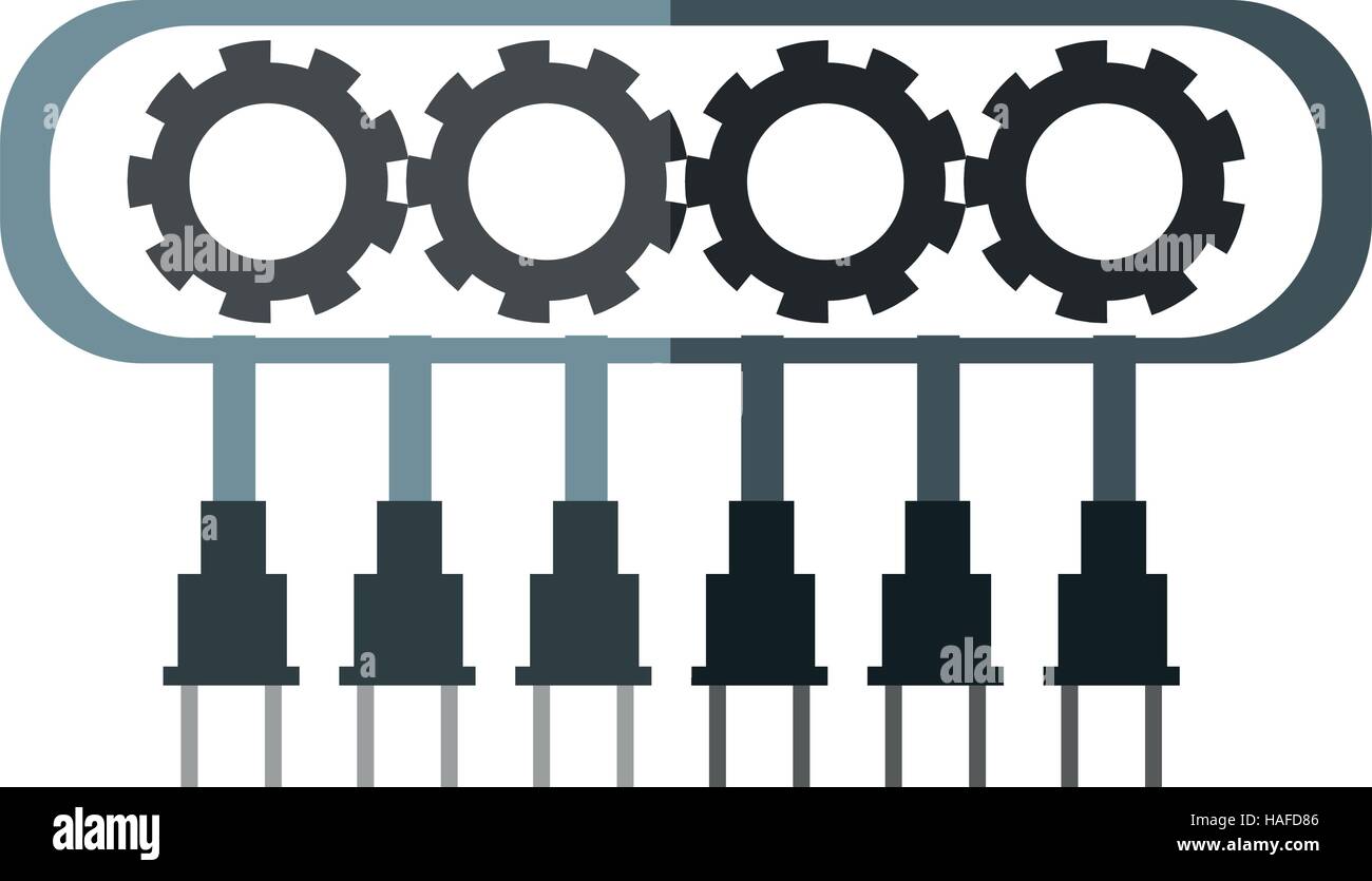 Isolated robot with gears design Stock Vector Image & Art - Alamy