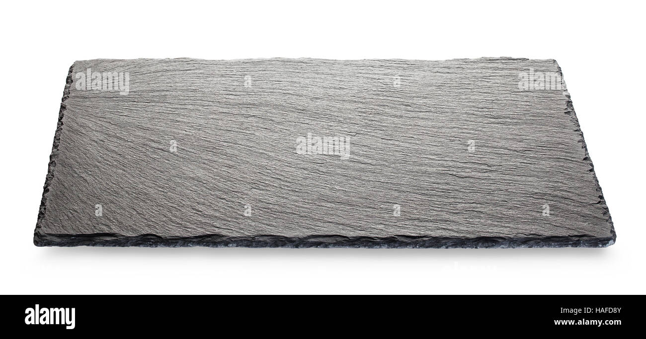 Black slate board isolated on white background Stock Photo - Alamy