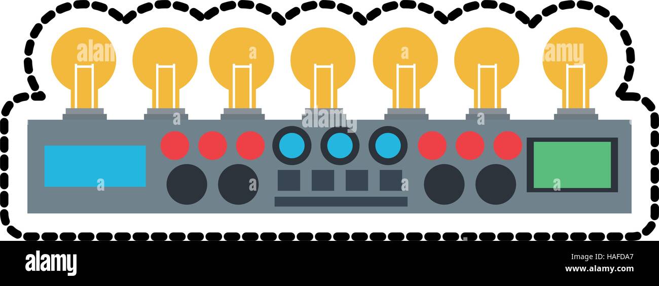 Isolated robot with light bulb design Stock Vector Image & Art - Alamy