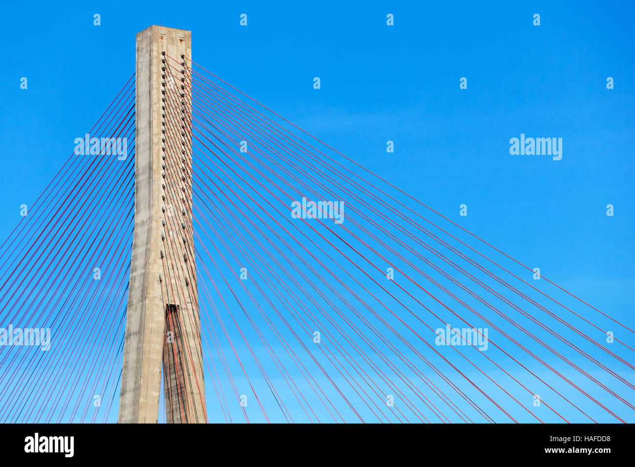 Skarnsund Bridge, modern automotive cable-stayed bridge in Norway Stock ...