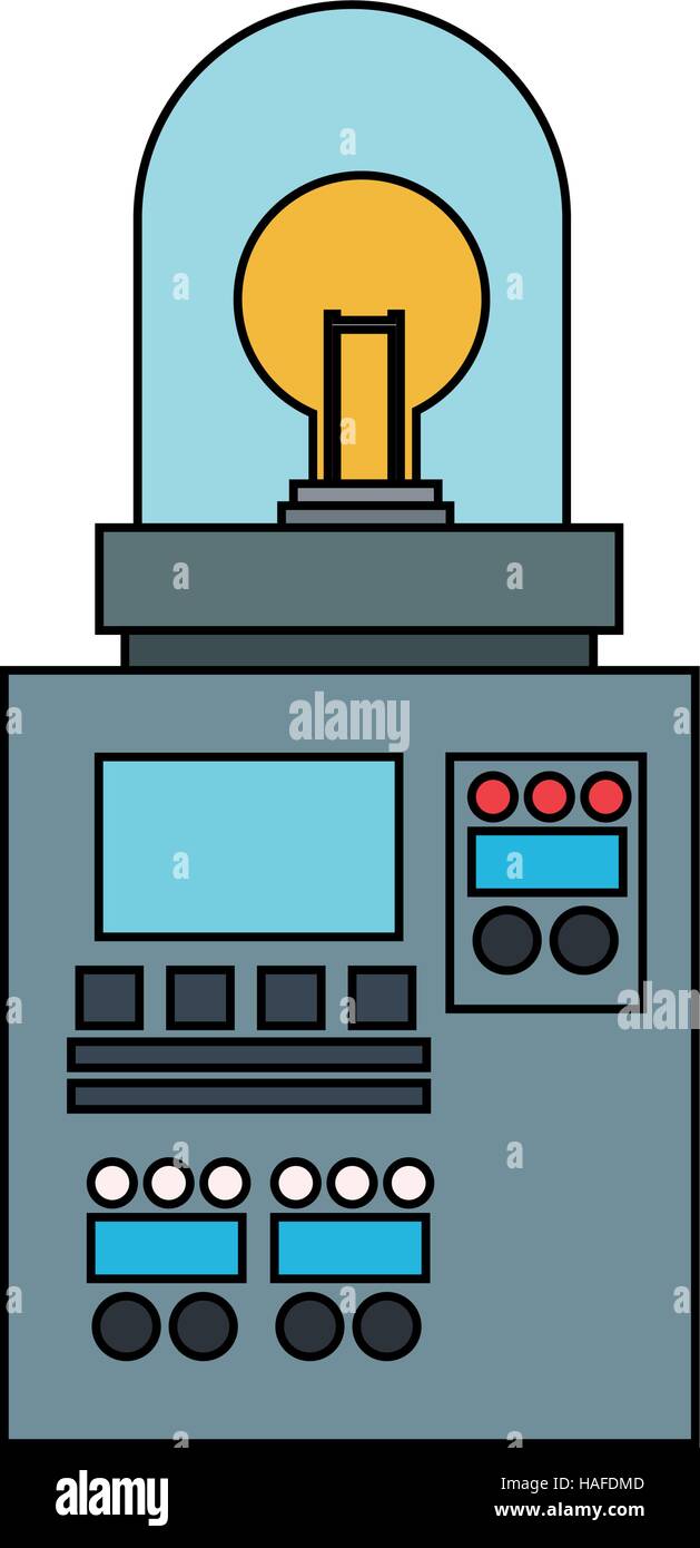 Isolated robot with light bulb design Stock Vector Image & Art - Alamy