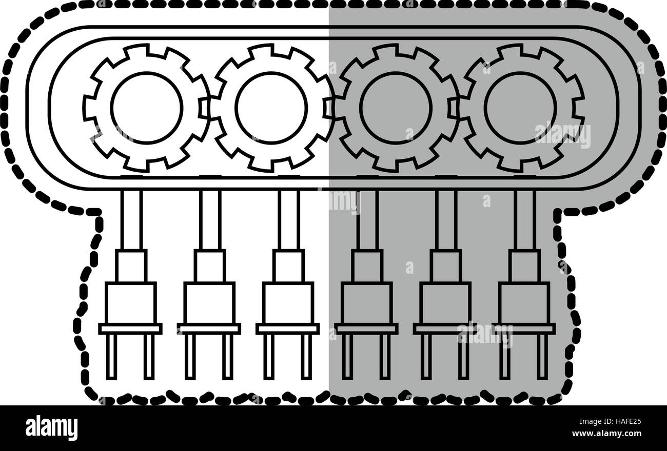 Isolated robot with gears design Stock Vector Image & Art - Alamy