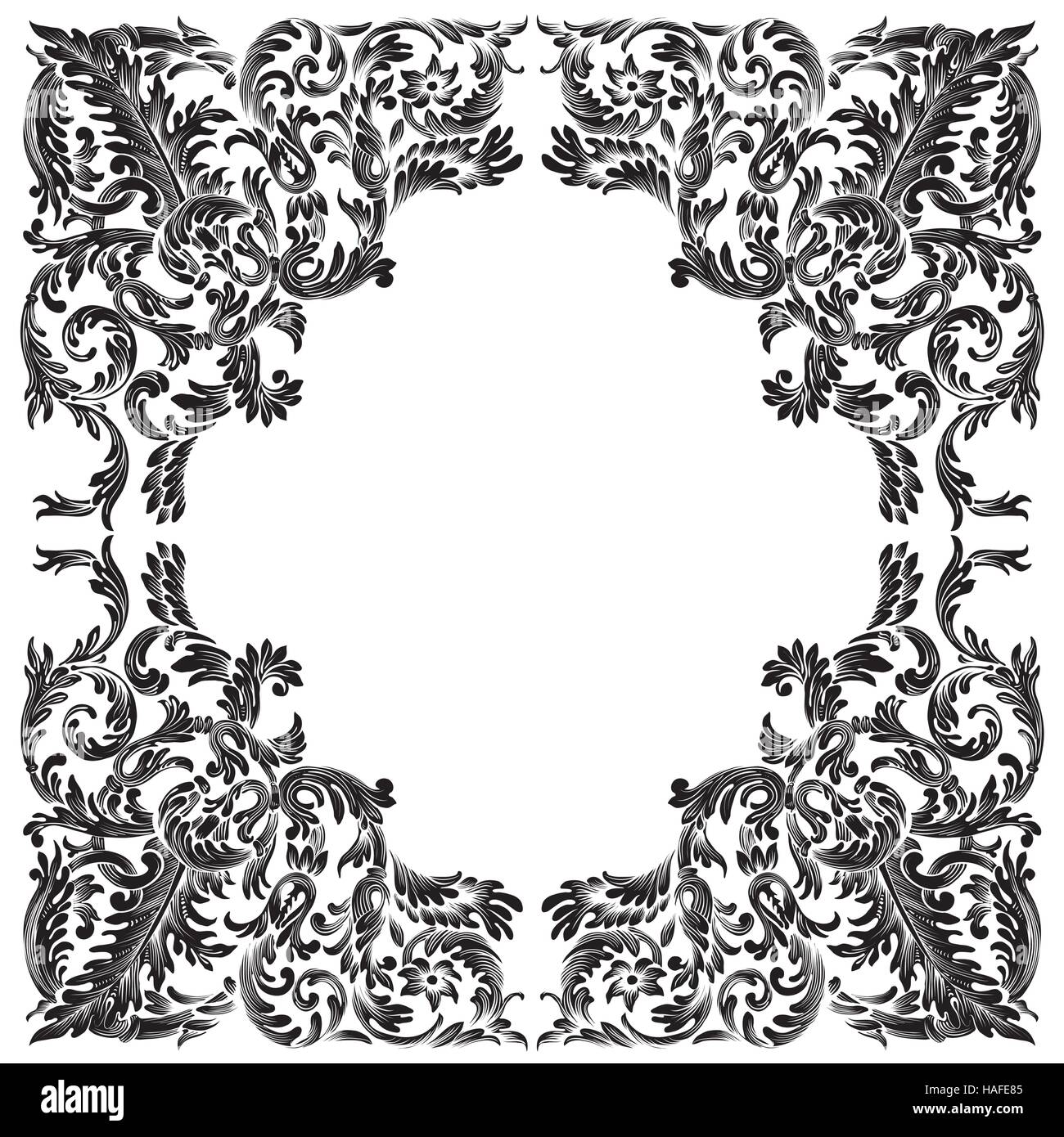 vintage baroque frame Stock Vector Image & Art - Alamy