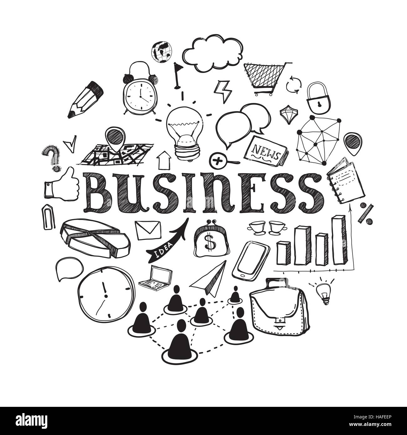 Hand-drawn business illustration Stock Vector Image & Art - Alamy