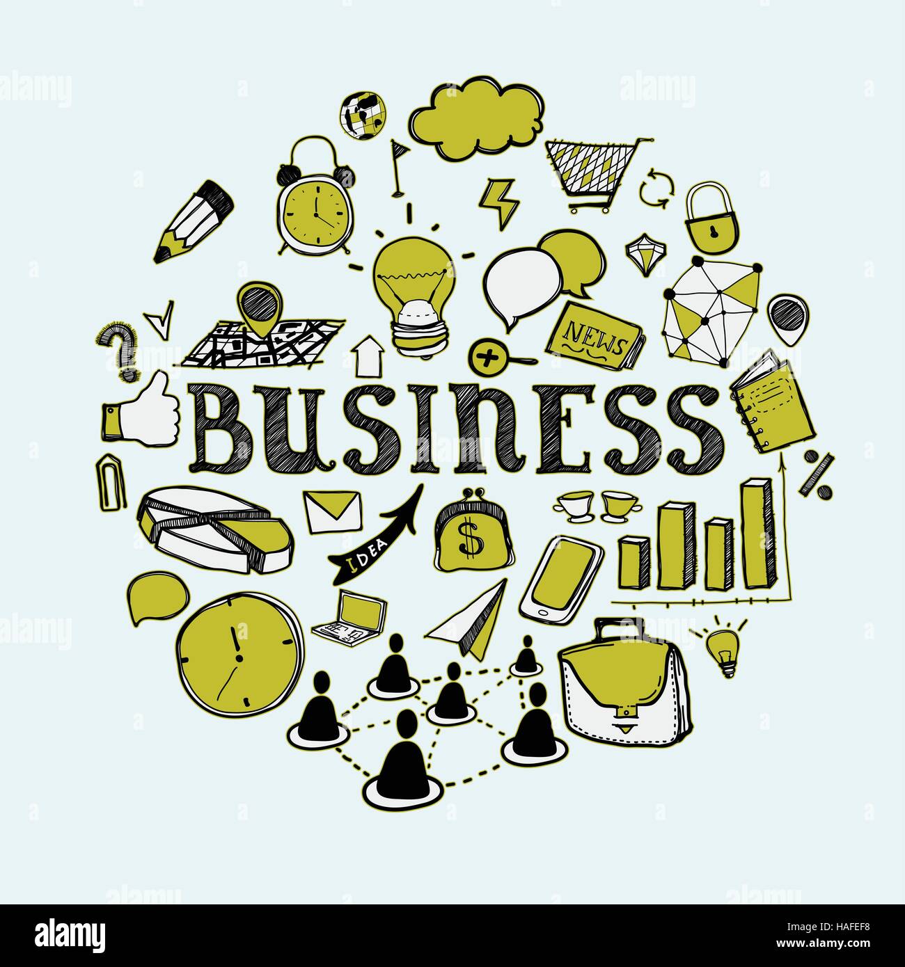 Handwriting text think business Stock Vector Images - Alamy