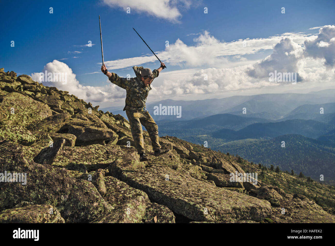 Man Jumping Over Rocks High Resolution Stock Photography and Images - Alamy
