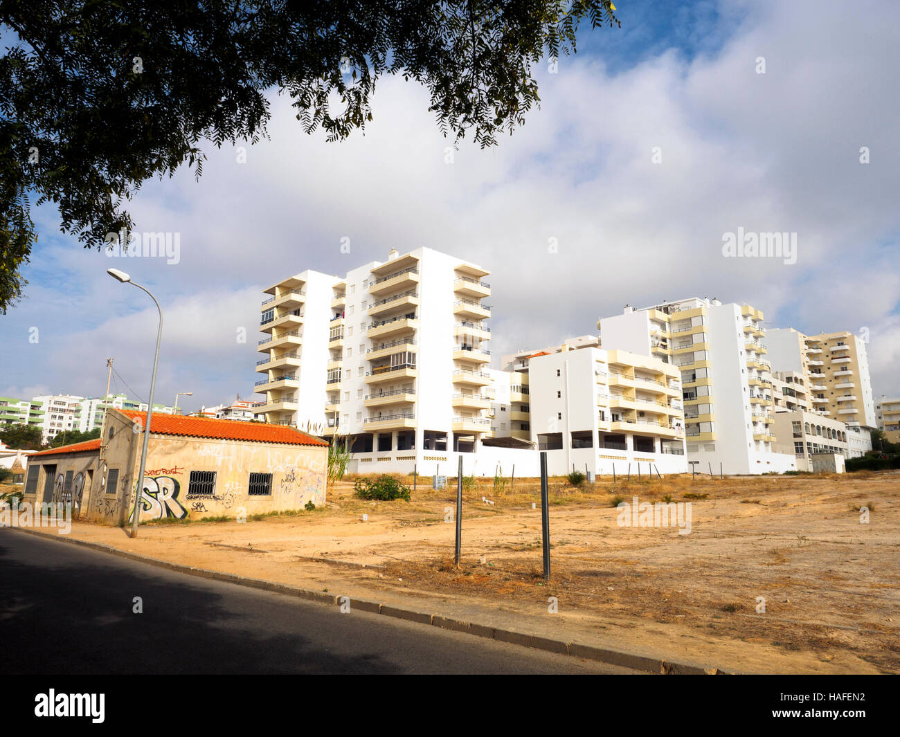 Old and new building in Faro - Algarve region, Portugal Stock Photo - Alamy