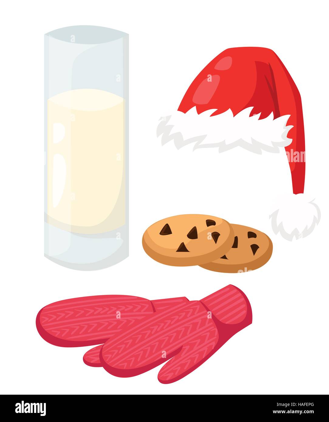 Set of traditional christmas food and desserts food for Santa Stock ...