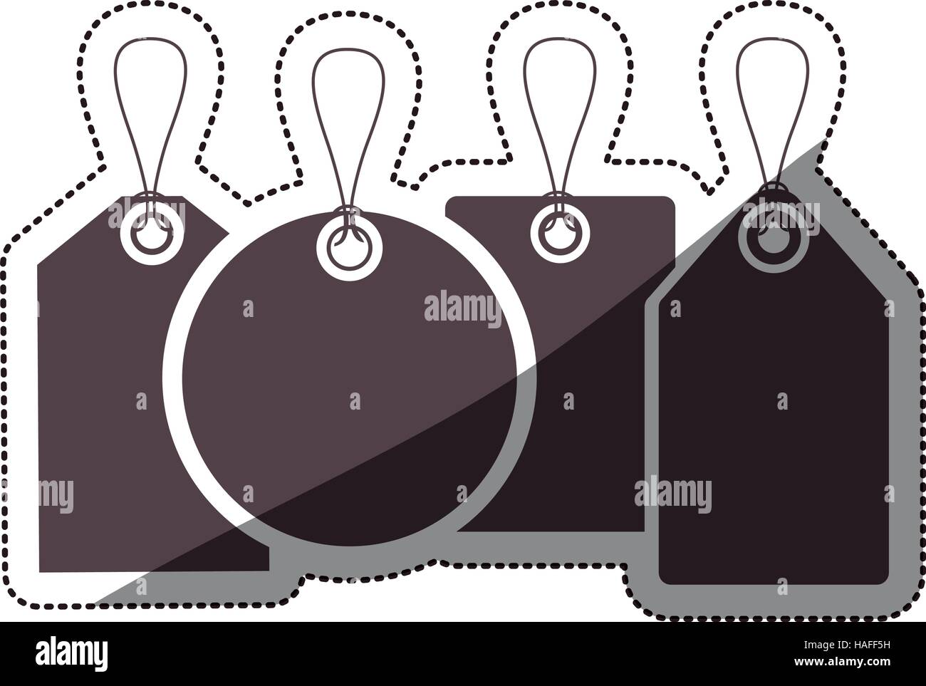 Black hang label icon. Tag banner product and decoration theme ...