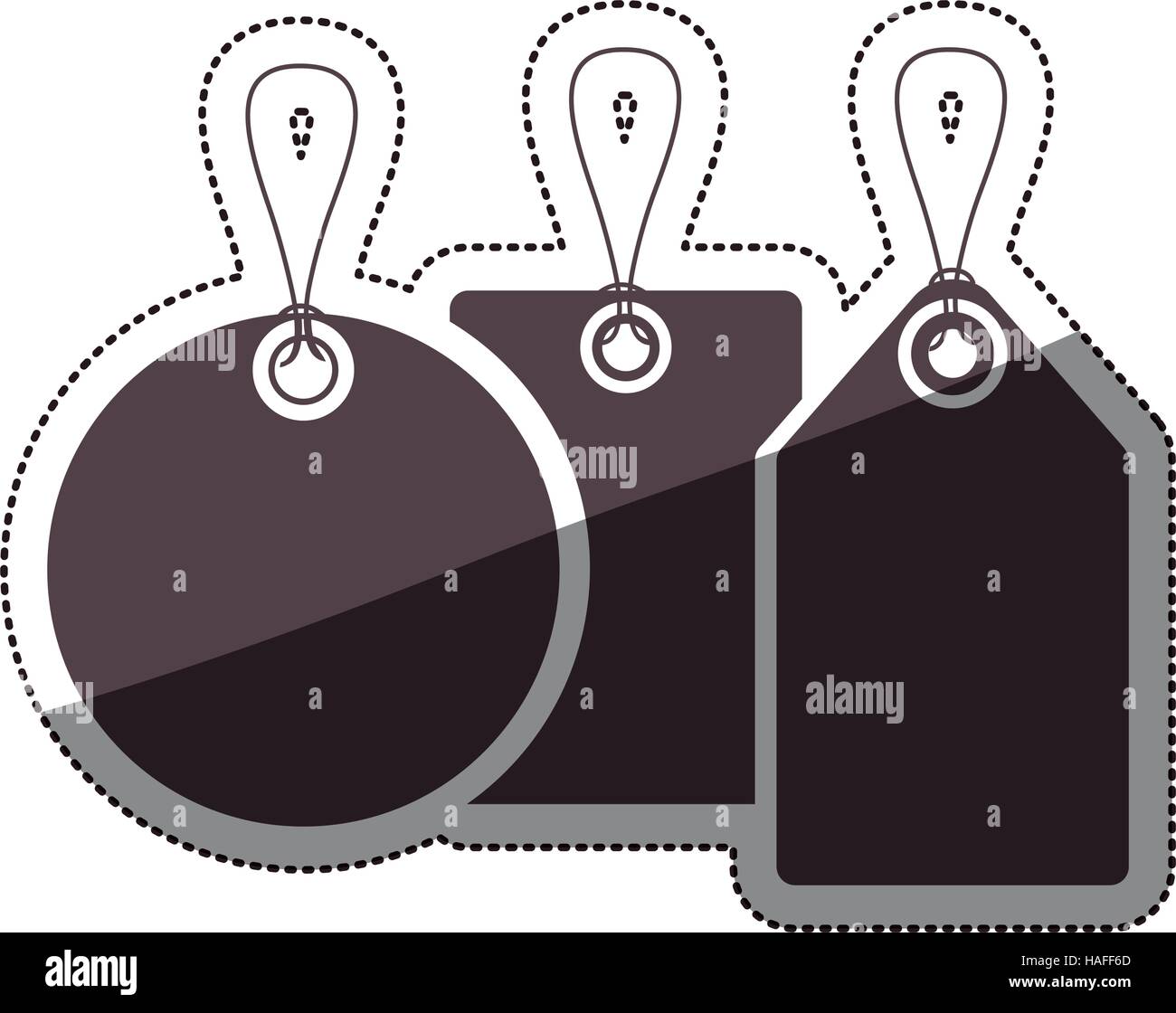 Black hang label icon. Tag banner product and decoration theme ...