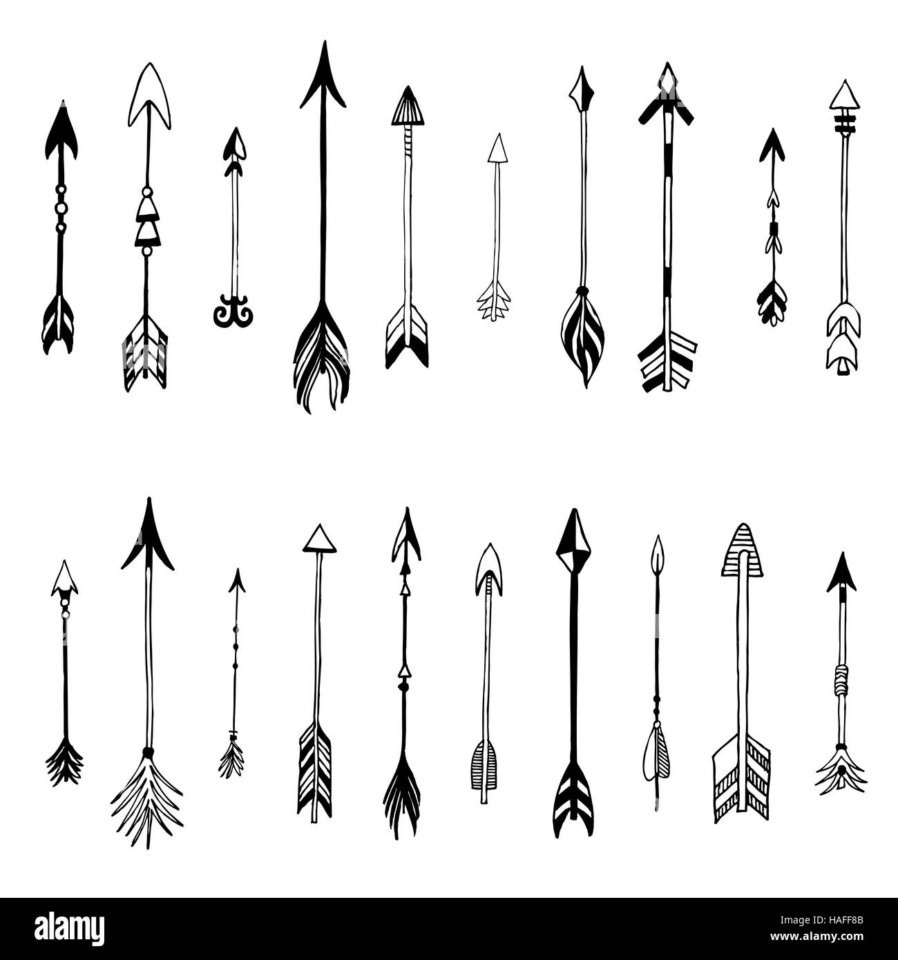 Tribal arrows set. Different native american arrows collection ... Tribal arrows set. Different native american arrows collection ...